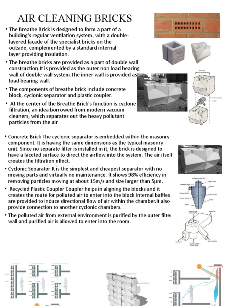 Air Cleaning Bricks | PDF | Brick | Filtration