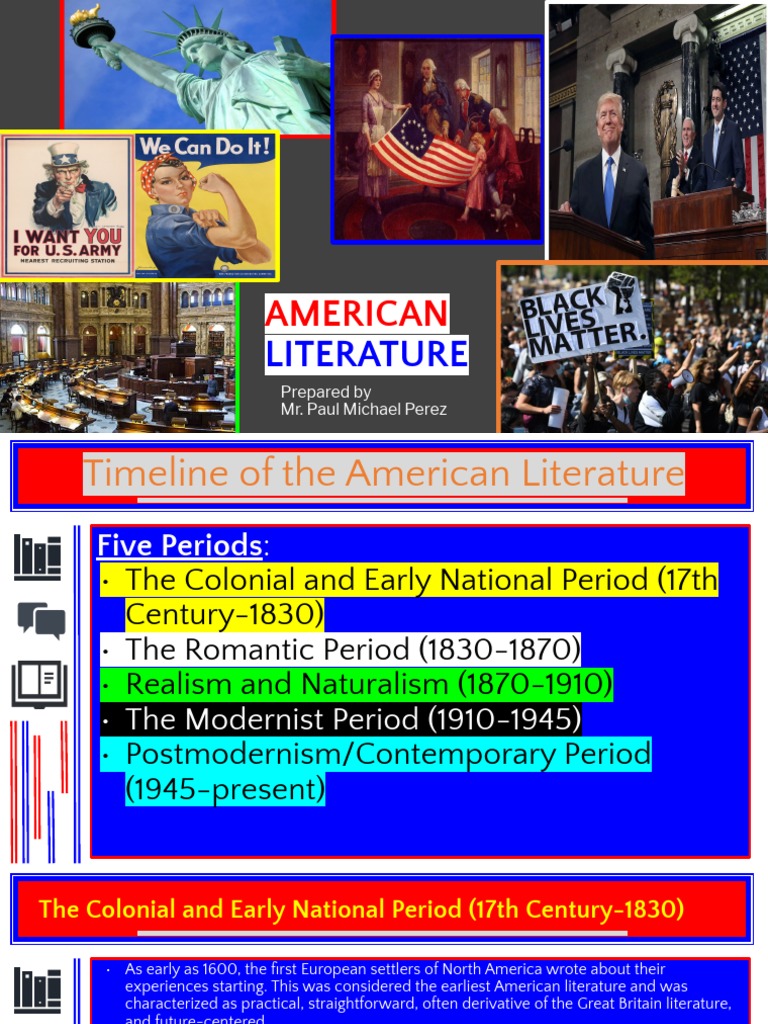 American Literature Timeline Overview | PDF | American Literature ...