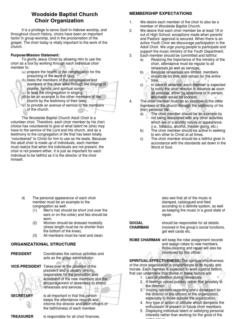 Choir Handbook | PDF | Christian Church | Hymns