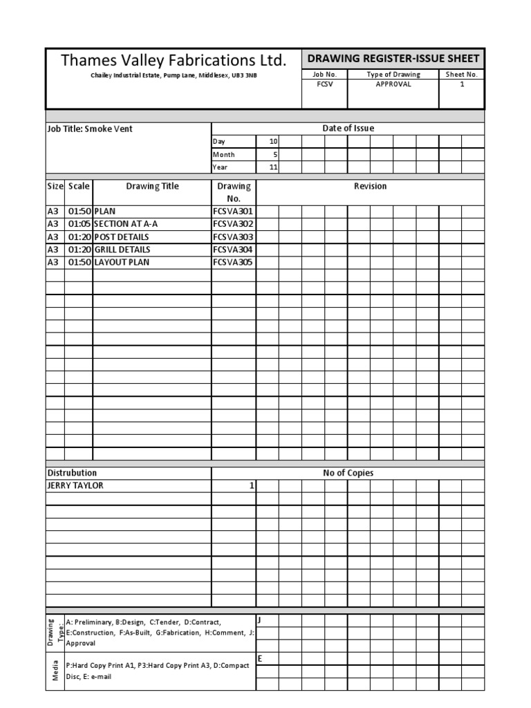 Drawing Register 01 | PDF | Written Communication