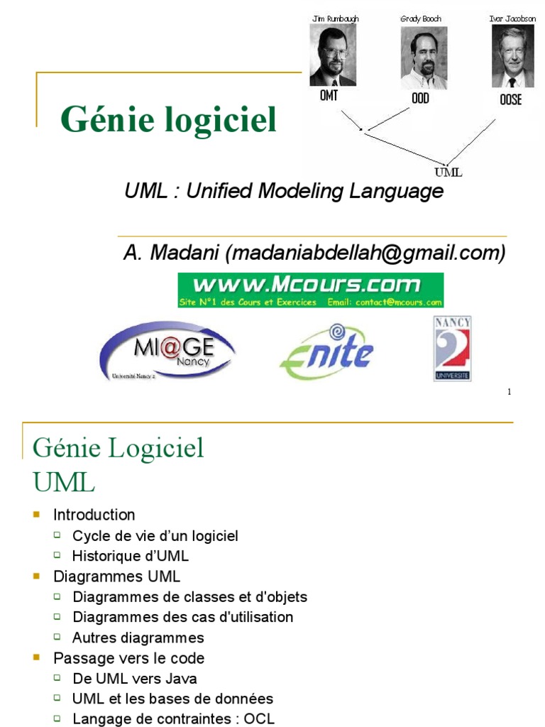 Uml Unified Modeling Language Pdf Langage De Modélisation Unifié Classe Informatique