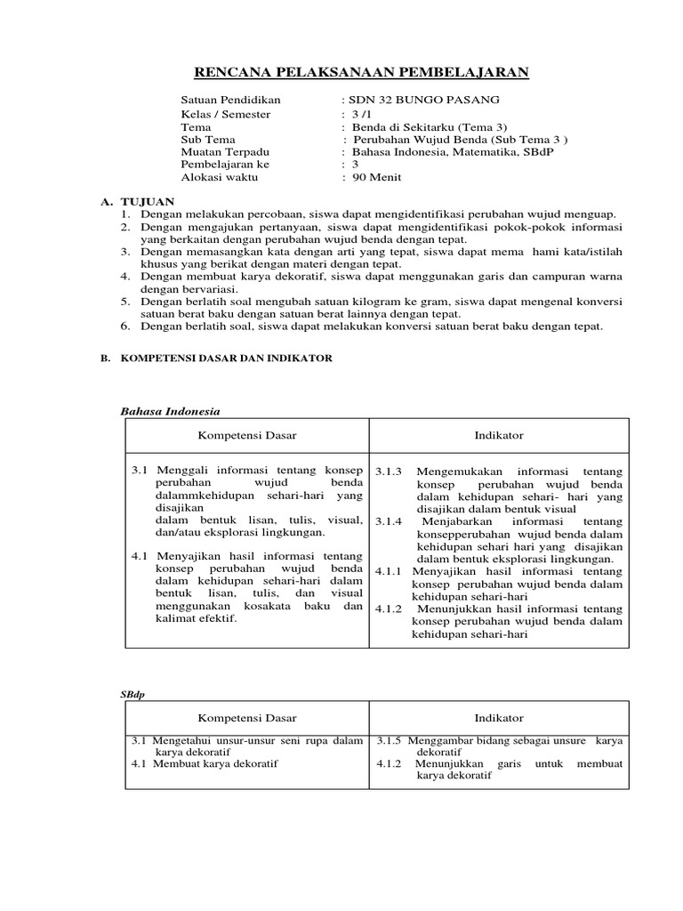 RPP 3.3.3.3 SDN 32 BUNGO PASANG-dikonversi | PDF