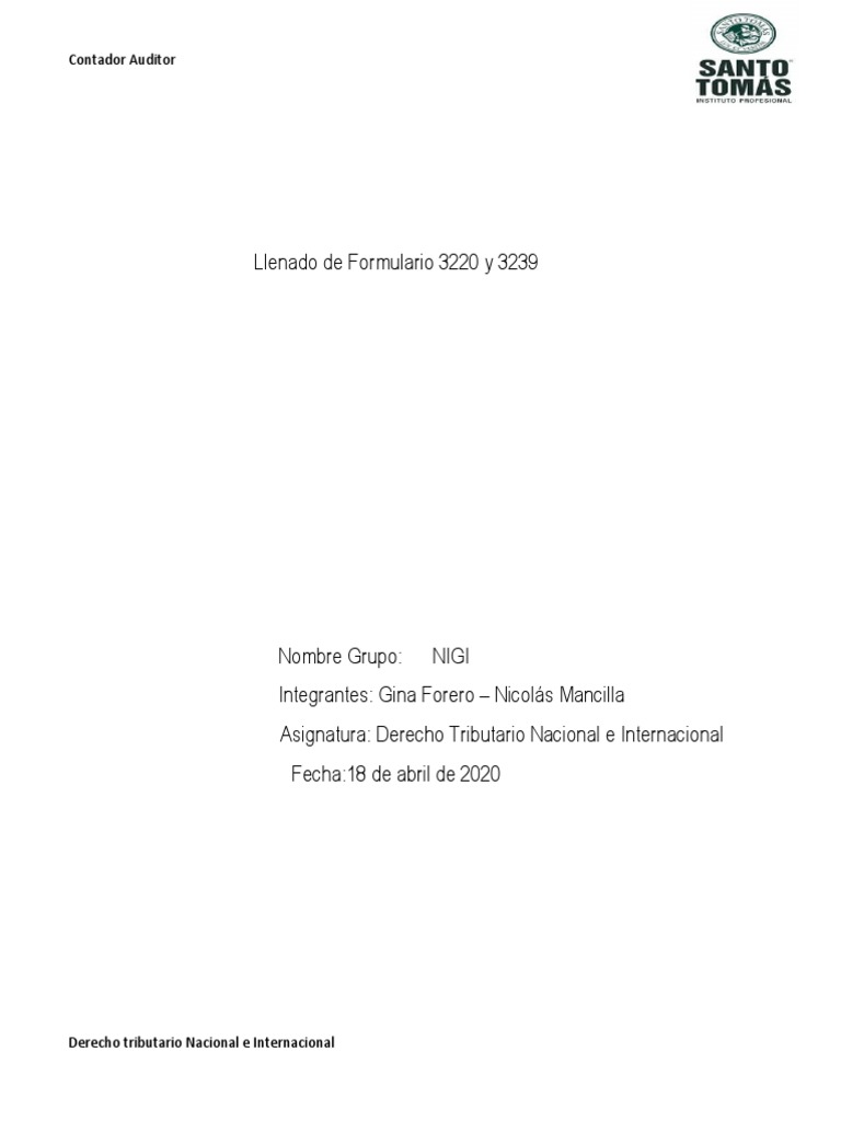 Llenado de Formulario 3220 y 3239 | PDF | Gobierno