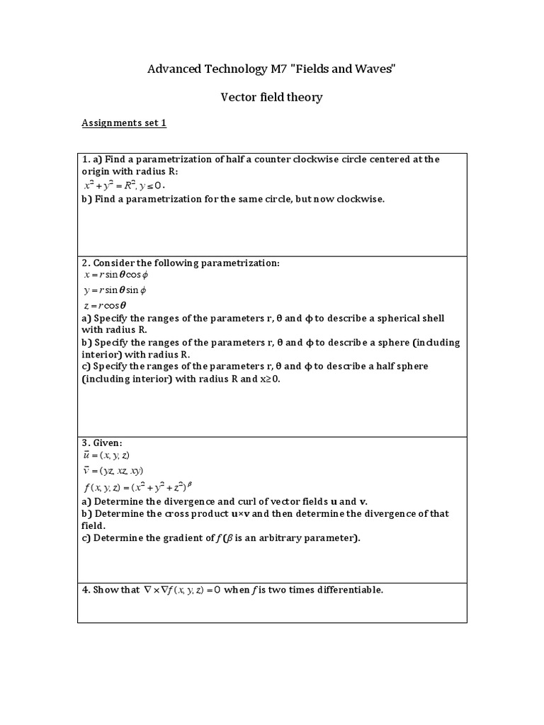 Advanced Technology M7 "Fields and Waves" Vector Field Theory ...