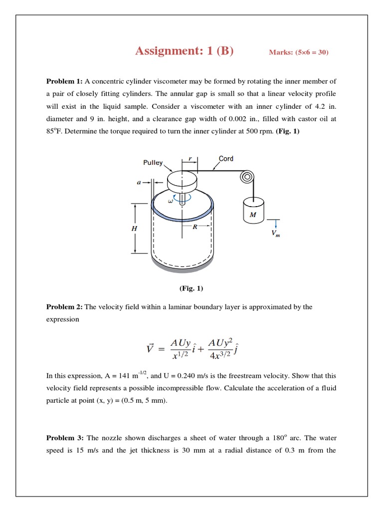 Assignment 1 B Problem 1 Pdf