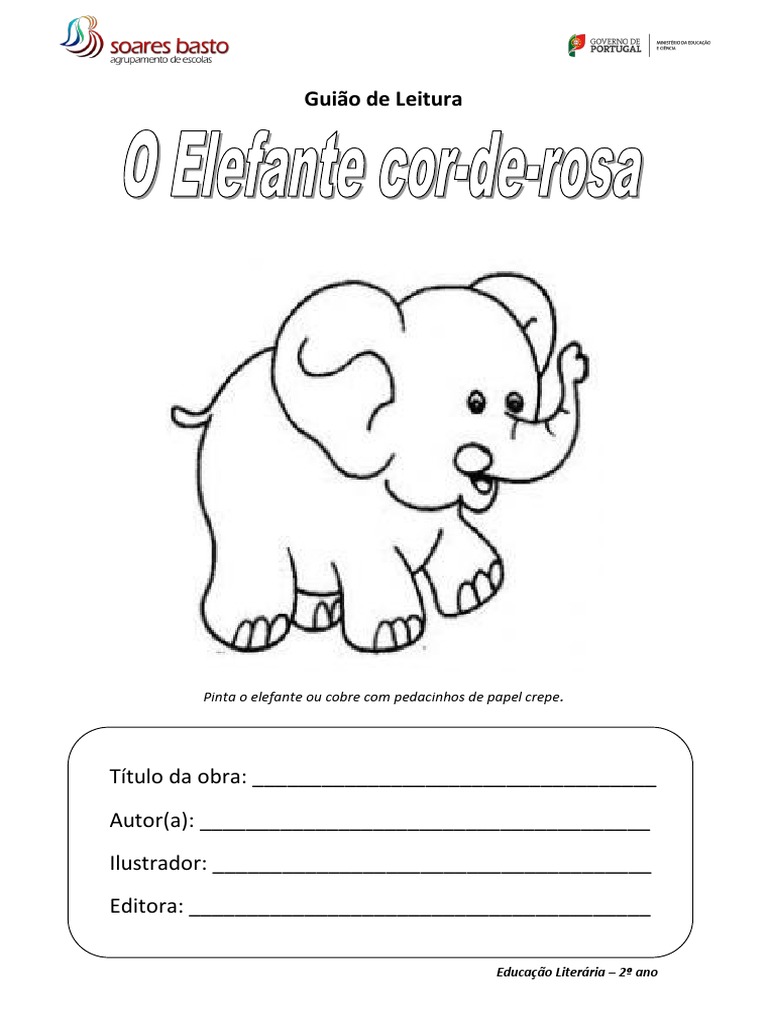 Guiao de Leitura Elefante Cor de Rosa | PDF