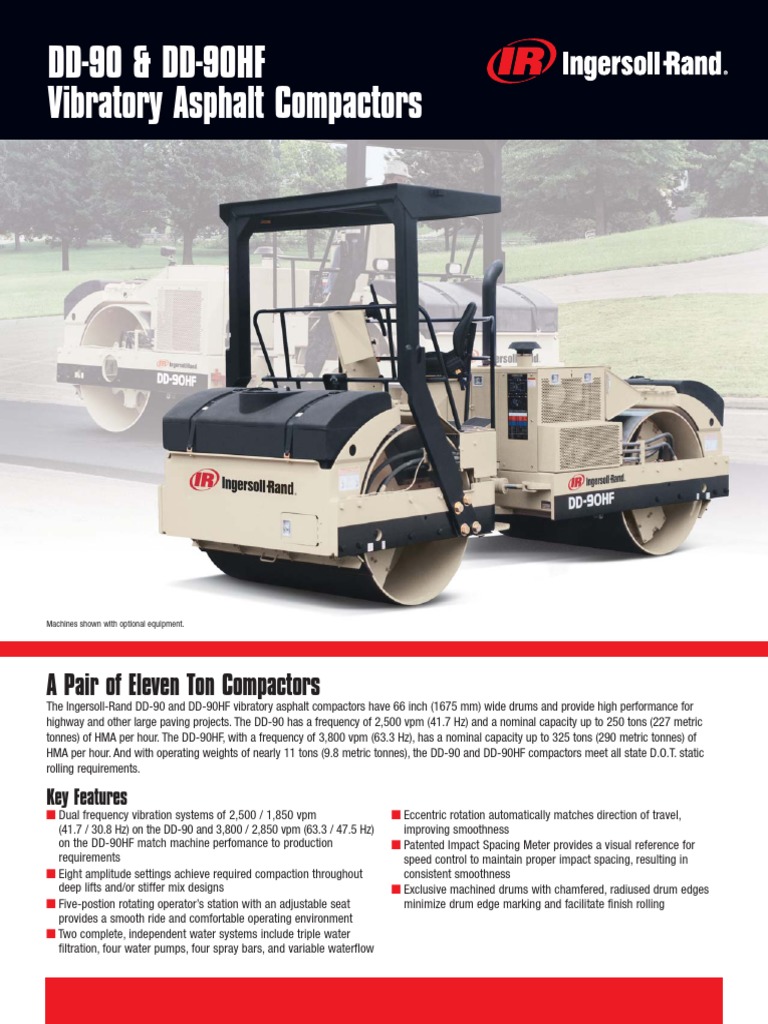 DD-90 & DD-90HF Vibratory Asphalt Compactors: A Pair of Eleven Ton ...