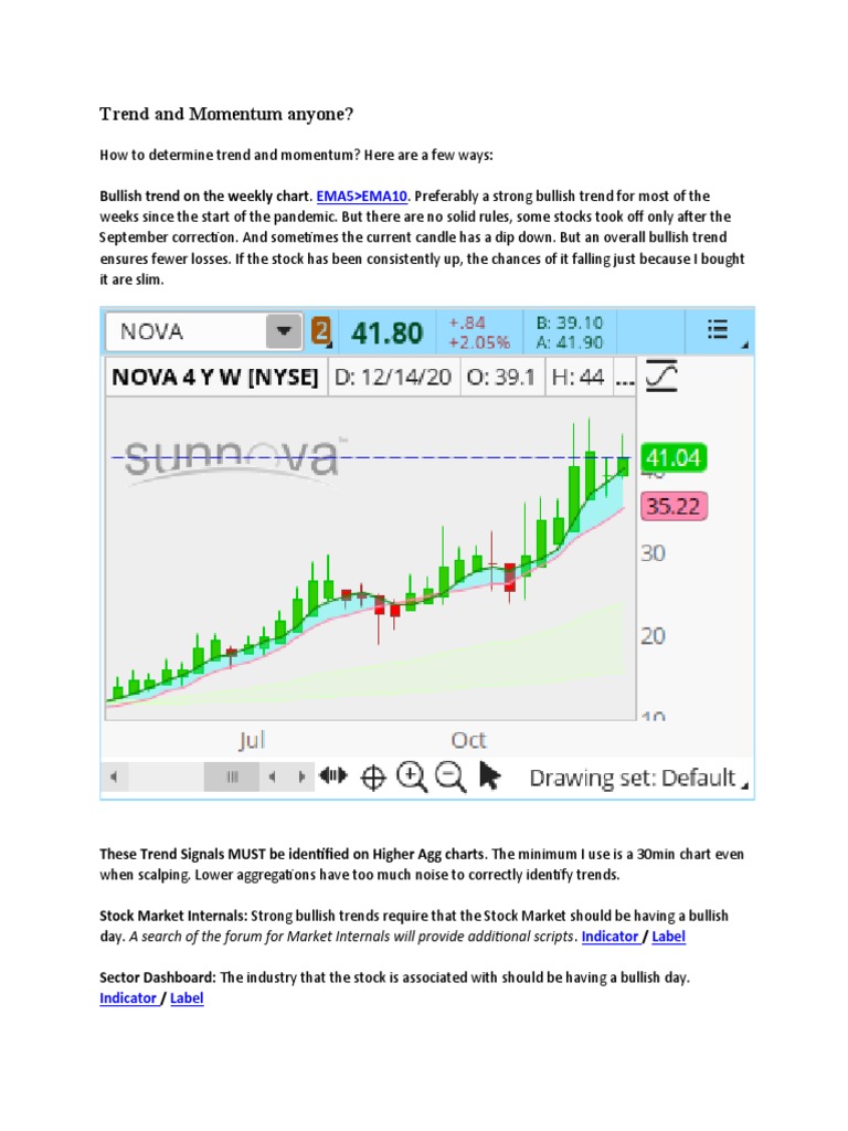 Trend and Momentum Anyone?: EMA5 EMA10 | PDF | Market Trend | Economies