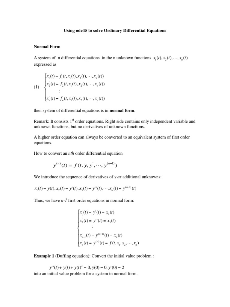 Ode 45 | PDF | Function (Mathematics) | Equations