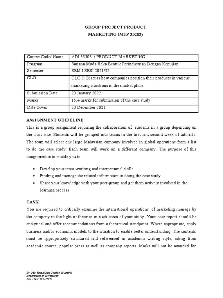 Assignment Product Marketing | PDF | Learning | Communication