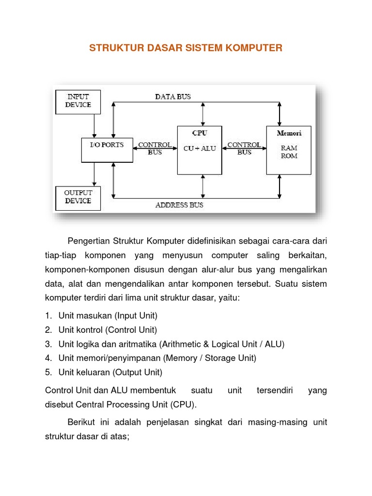 Struktur Dasar Sistem Komputer | PDF