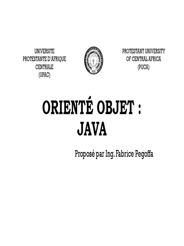 Cours Programmation Java 2020 | PDF | Classe (informatique) | Java (Langage de programmation)