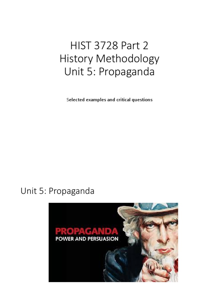 Unit 5 - Propaganda (2) Examples | PDF | Propaganda | Public Sphere