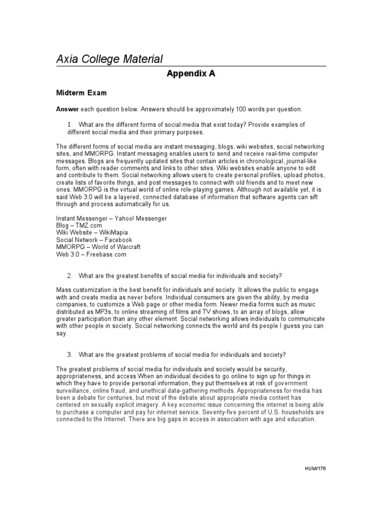 Axia College Material: Appendix A | PDF | Technological Convergence ...