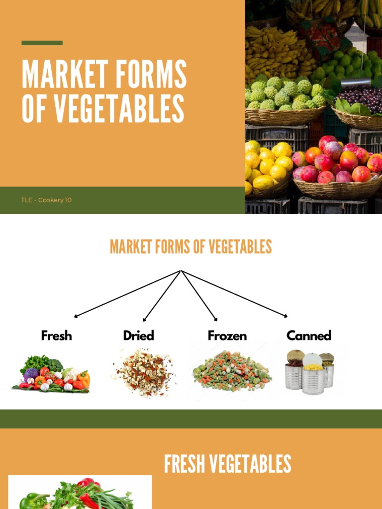 Market Forms of Vegetables | PDF | Cooking, Food & Wine | Home & Garden