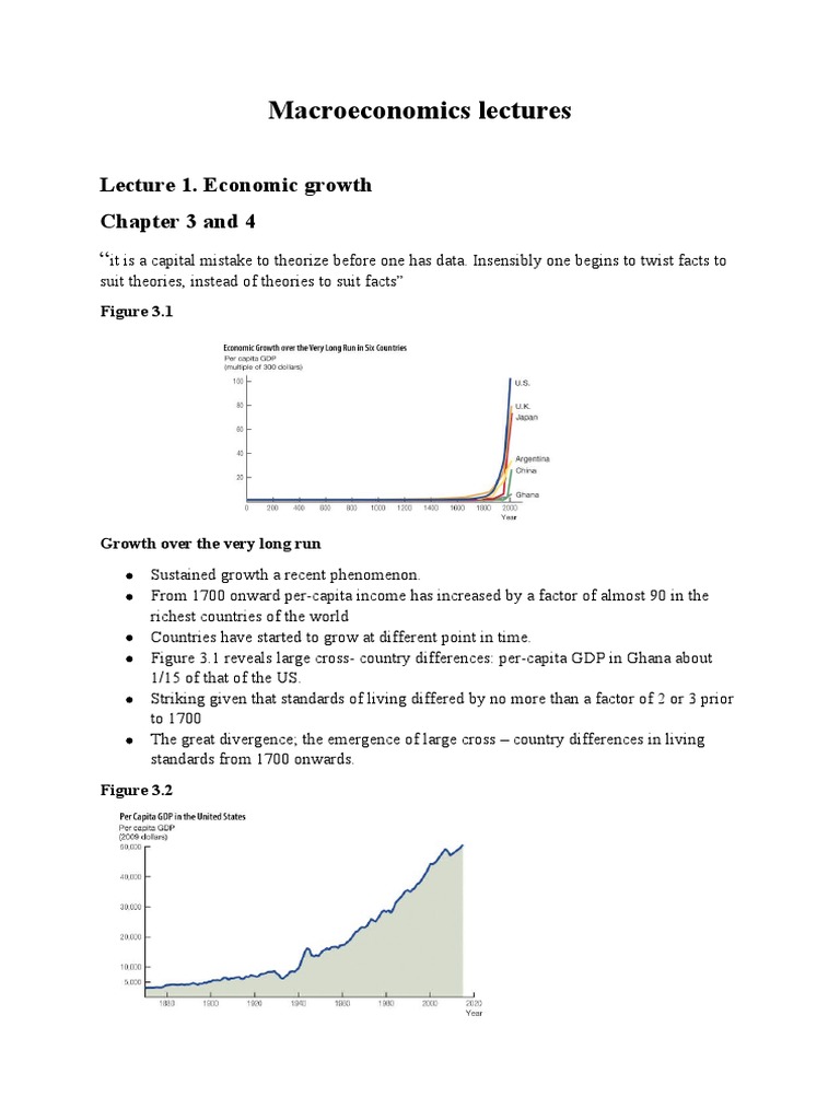 Macroeconomics Lectures Overview | PDF | Phillips Curve | Economic Growth