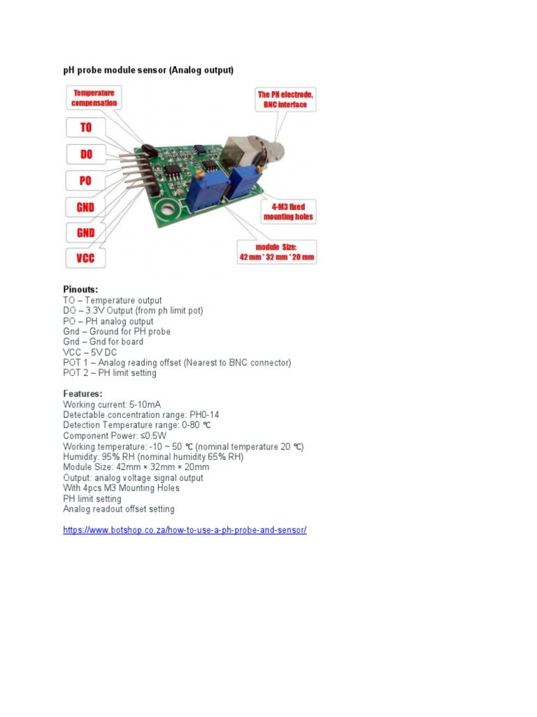 Arduino Sensor Datasheets and Circuit Diagram | PDF | Analogue ...