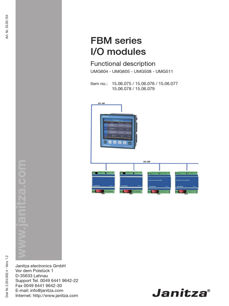 FBM Series I/O Modules: Functional Description | PDF | Ip Address | Programmable Logic Controller