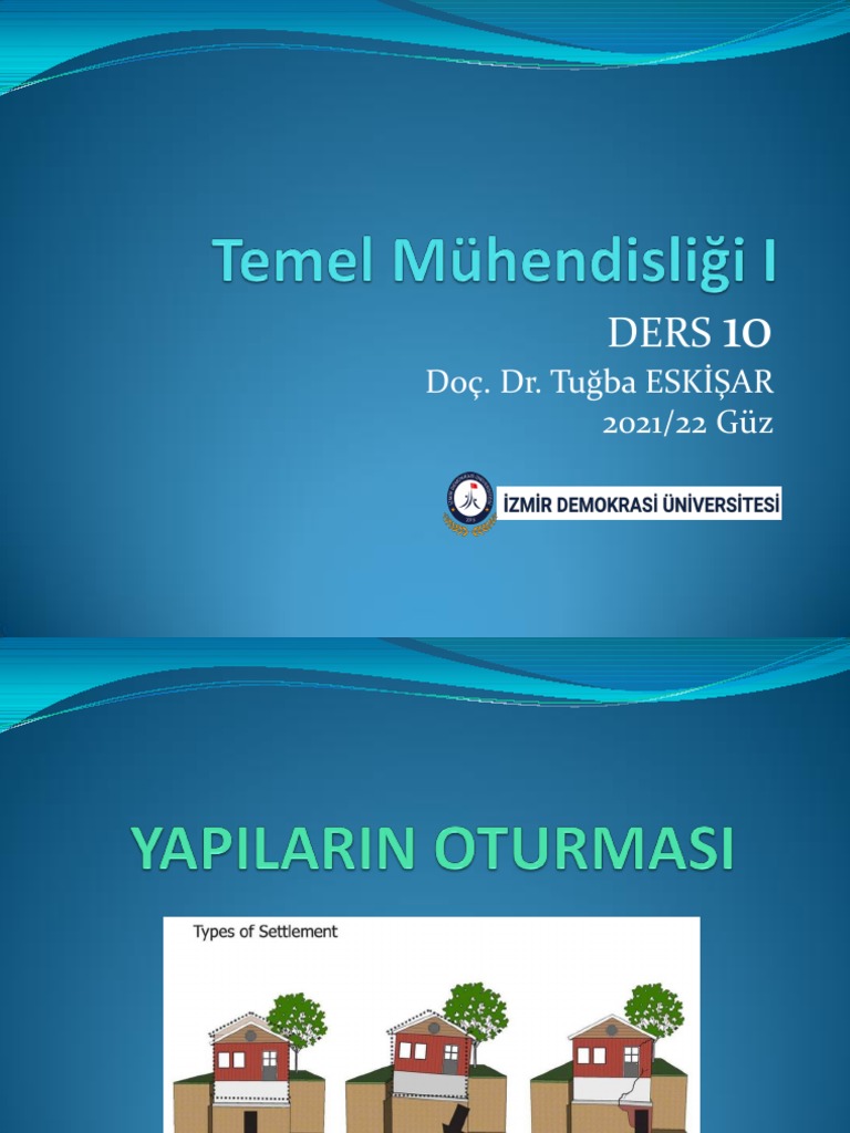 Temel İnşaatı Ders10 IDU Rev | PDF