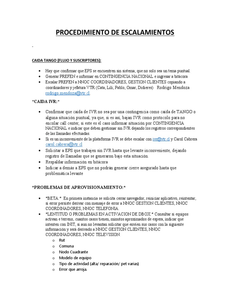 Escalamiento Procedimientos | PDF | Red privada virtual | Red de arquitectura