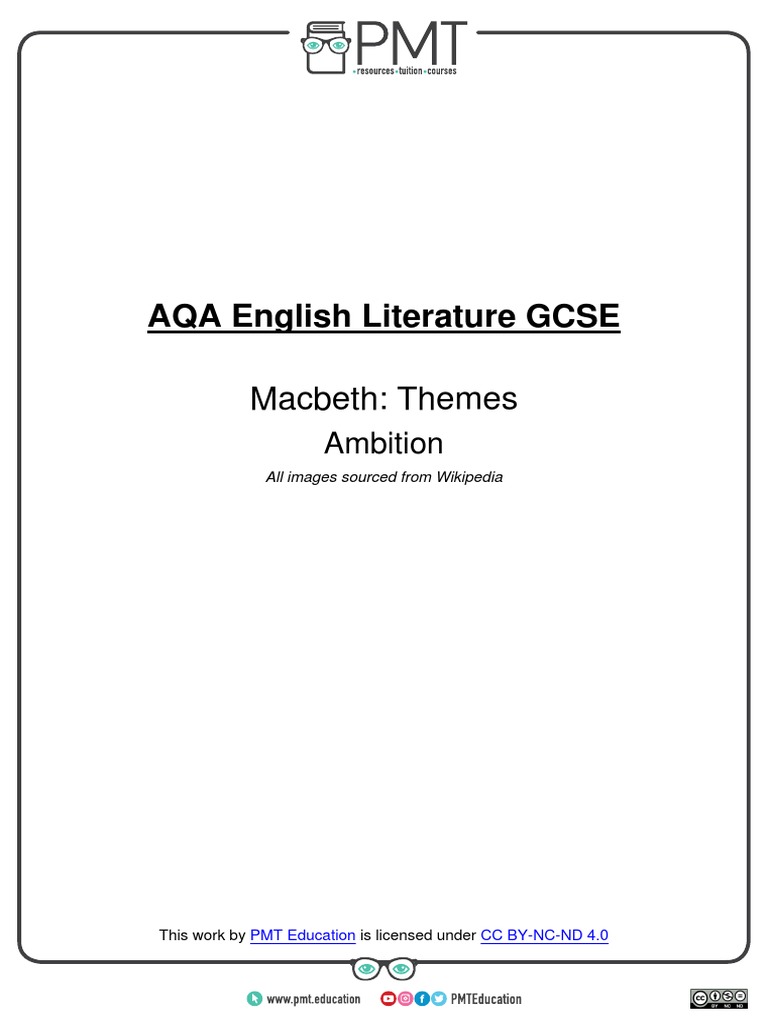 AQA English Literature GCSE: Macbeth: Themes | PDF | Macbeth | Tragedy