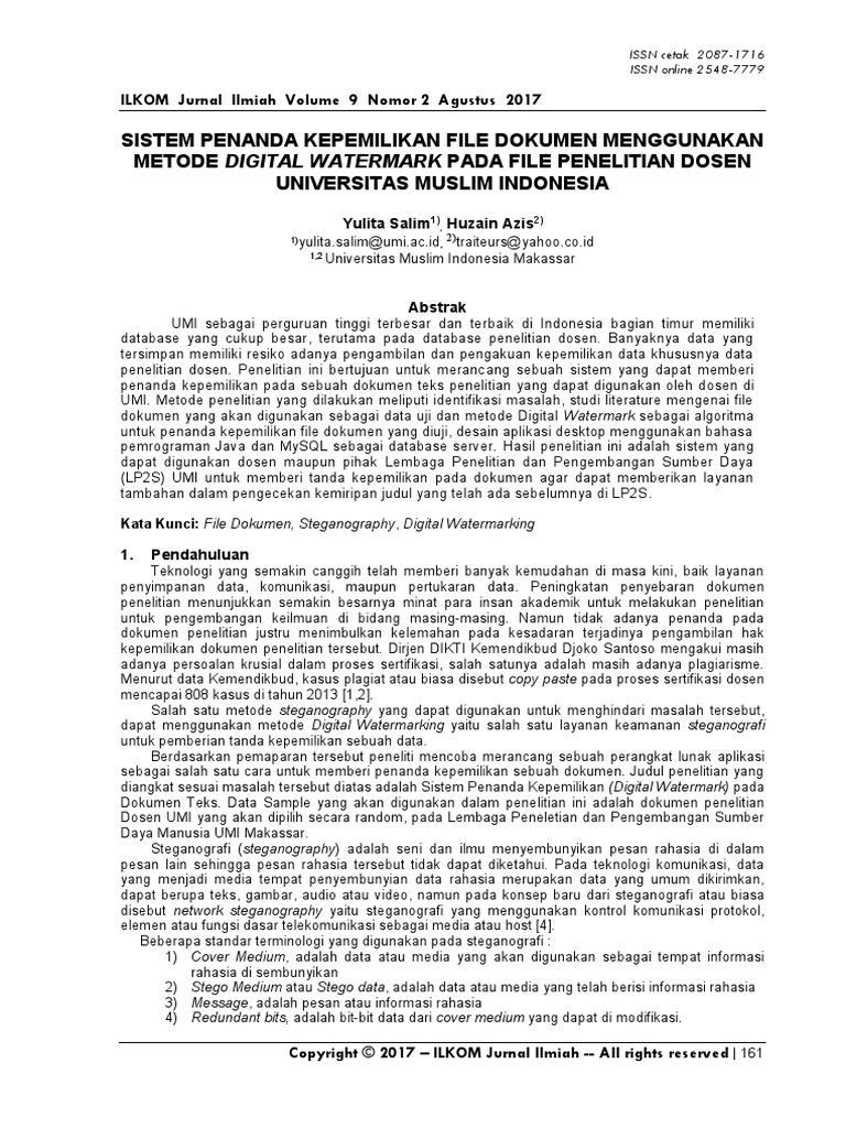 Sistem Penanda Kepemilikan File Dokumen 0f3be6b6 | PDF | Seni ...