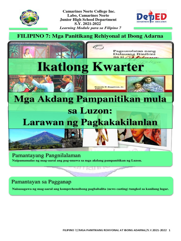 Filipino 7 Module Q3 Sy 2021-22 | PDF