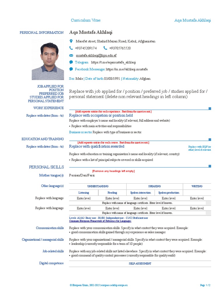 Ecv Template en 0 | PDF | Software | Communication