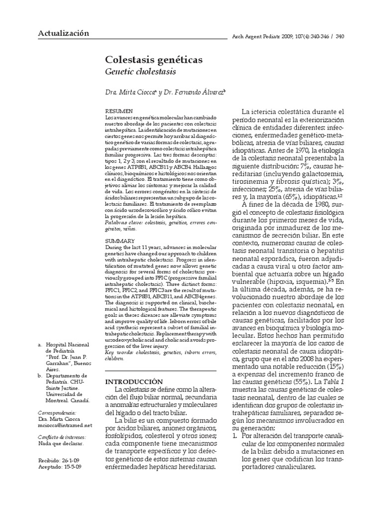 Colestasis Genéticas: Genetic Cholestasis | PDF | Cirrosis | Hígado