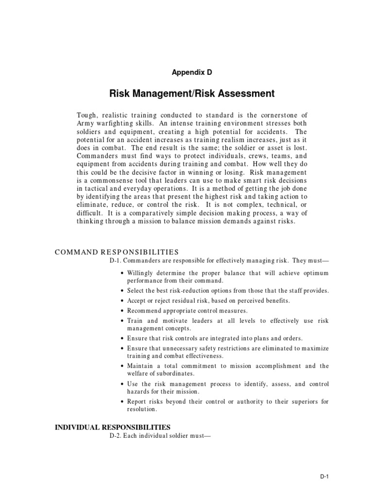 Army Risk Management Guide | PDF | Risk | Risk Management