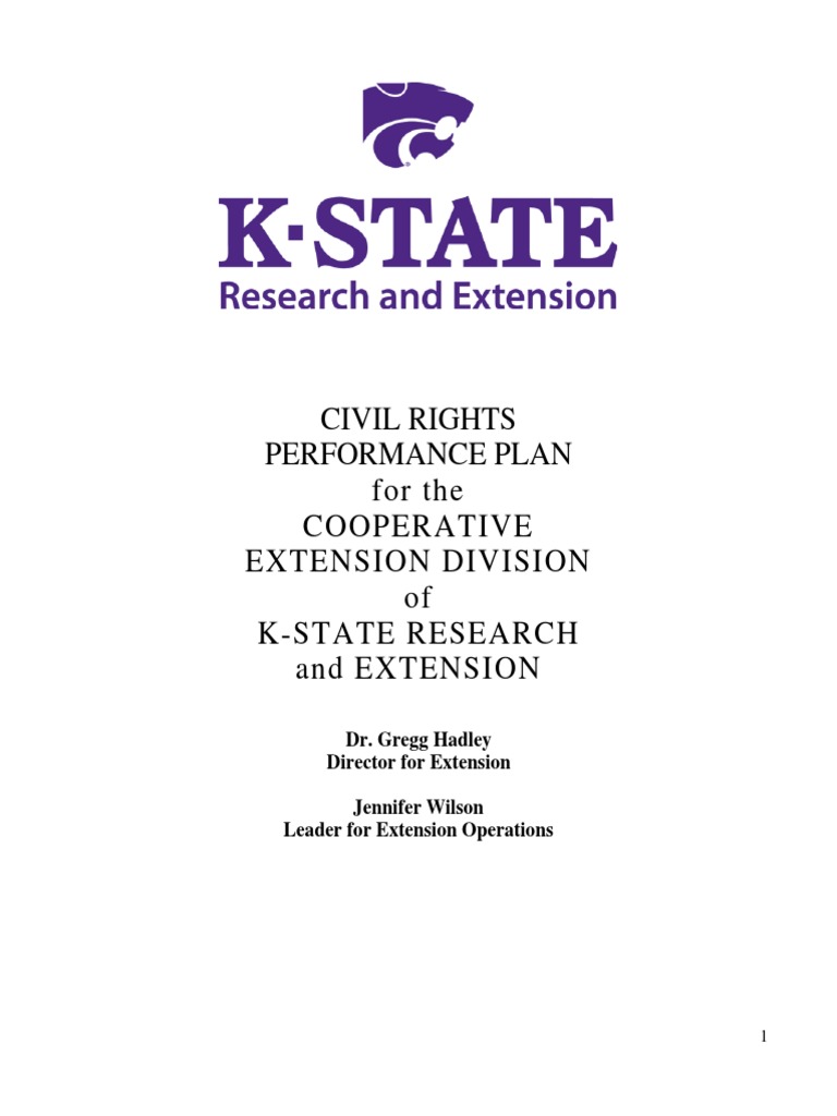 KSRE Civil Rights Plan | PDF | Standard Of Review | Recruitment