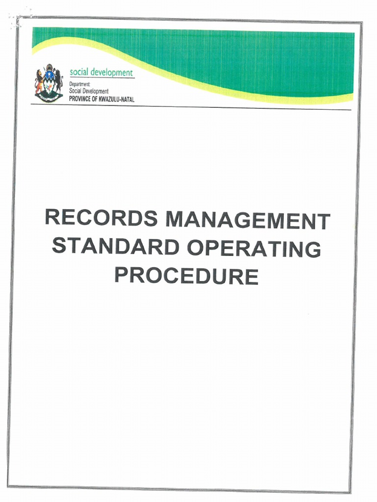 SOP On Records Management | PDF