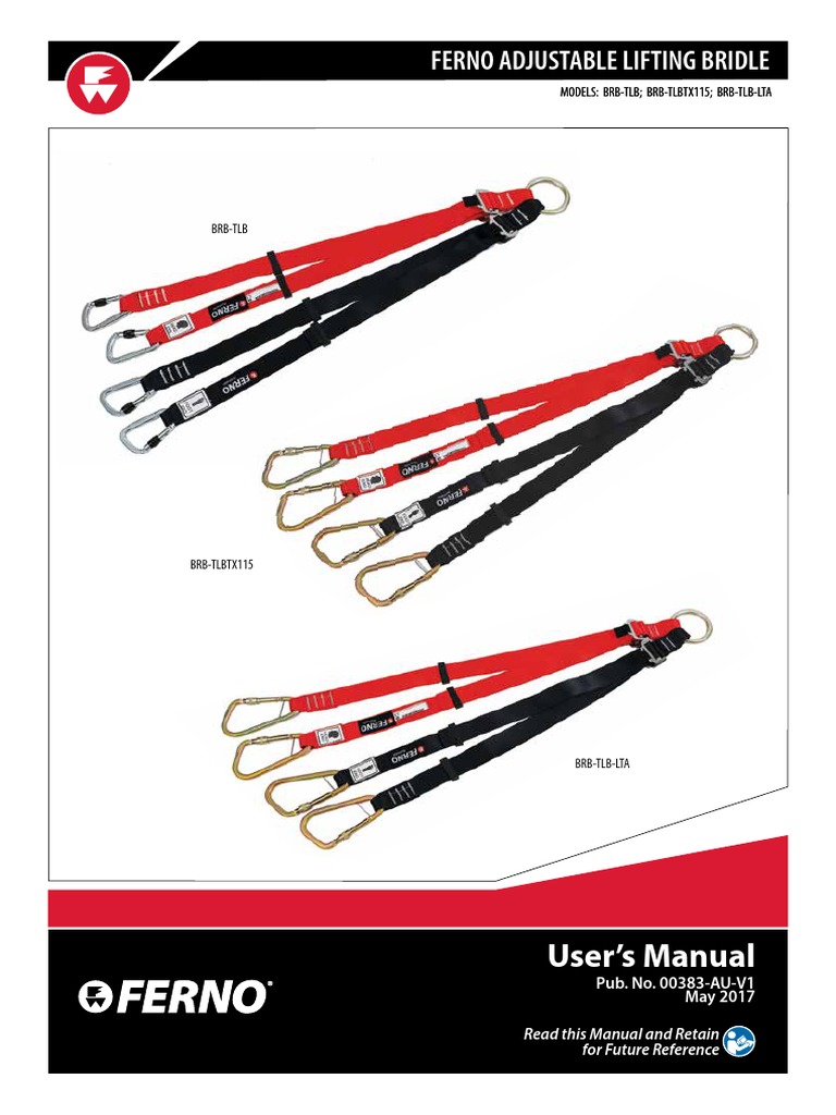 AU V1 - Adjustable Lifting Bridle Instructions | PDF | Equipment