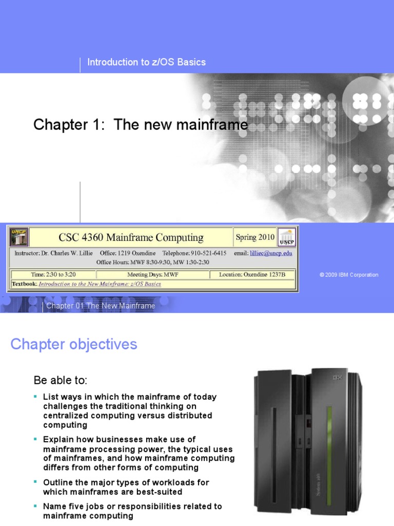 Chapter 1: The New Mainframe: Introduction To z/OS Basics | PDF ...