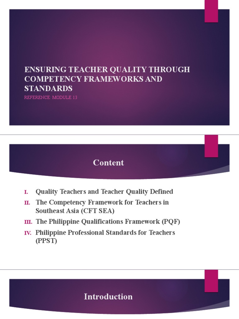 Teacher Quality and Competency Frameworks | PDF | Teachers | Competence (Human Resources)