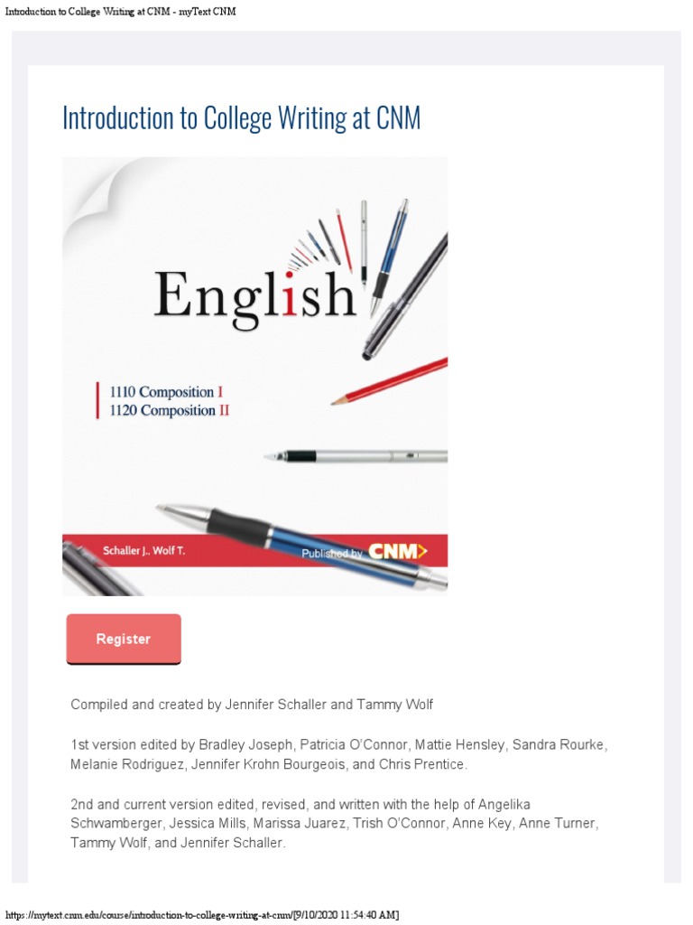 Introduction To College Writing at CNM MyText CNM 2020 | PDF | Tablet ... Introduction To College Writing at CNM MyText CNM 2020 | PDF | Tablet ...
