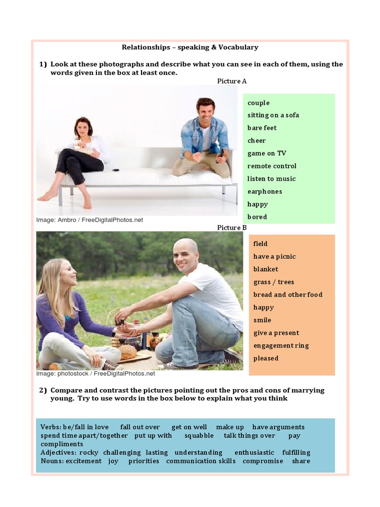 Relationships-Speaking and Writing Tasks | PDF | Cognitive Science ...