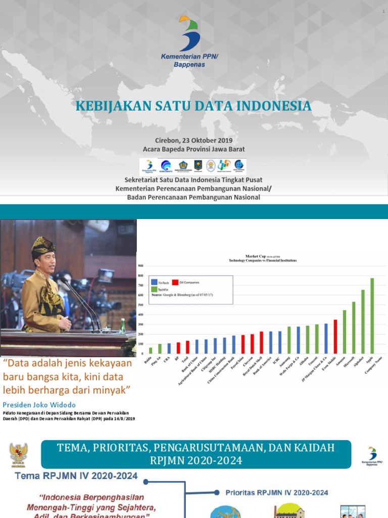Kebijakan Satu Data Indonesia Bappenas | PDF