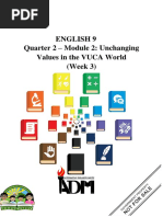 English 9: Unchanging Values | PDF | Cognition