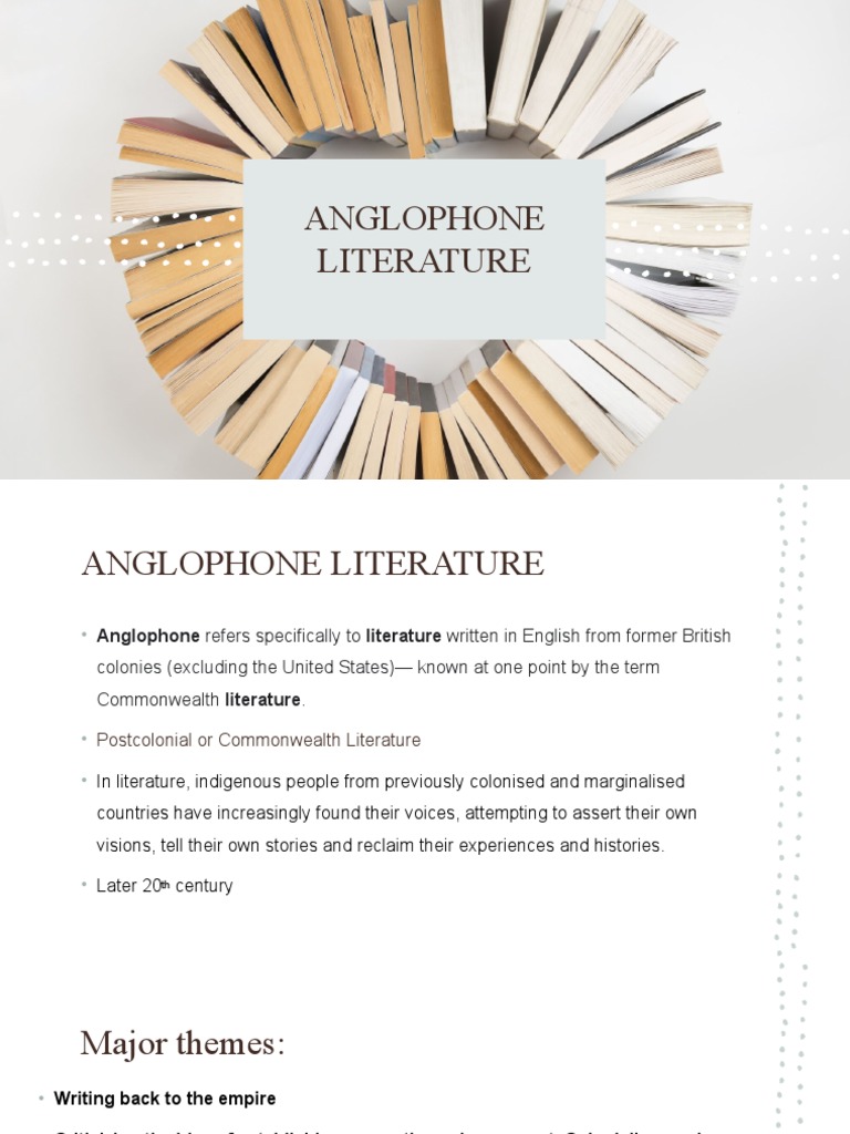 Anglophone Literature | PDF