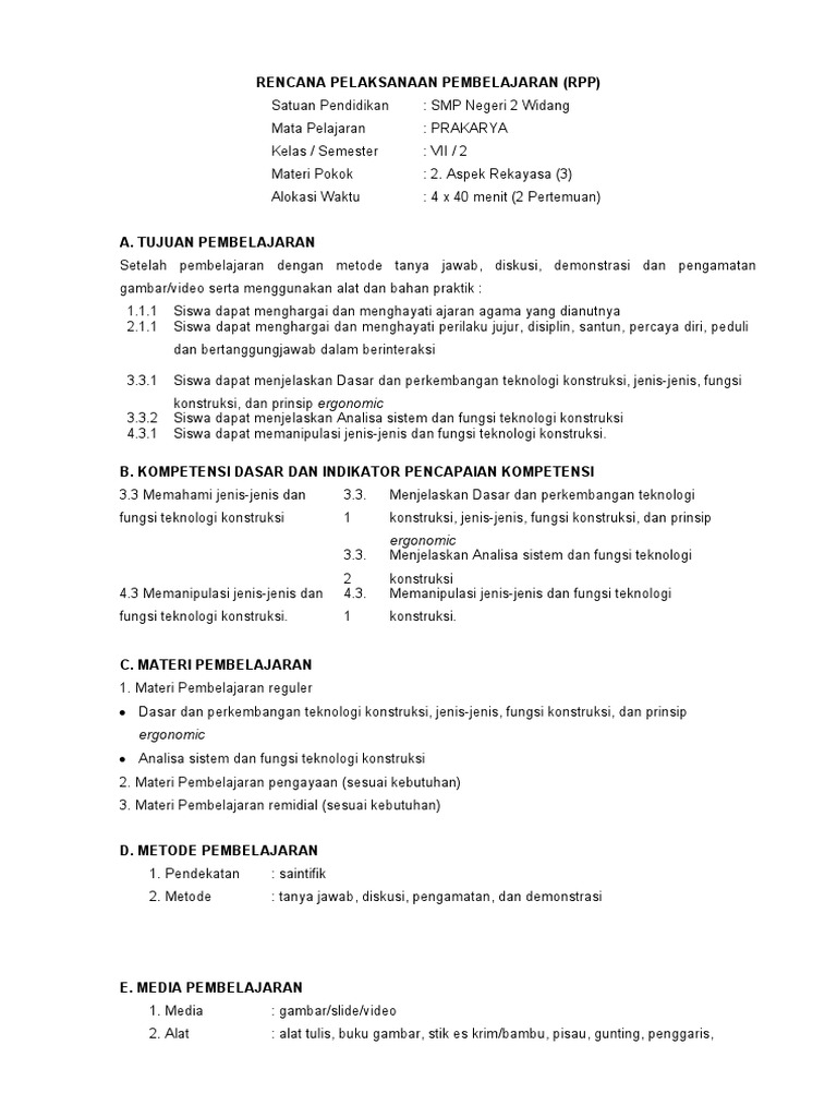 RPP Rekayasa Genap N | PDF | Karier & Perkembangan