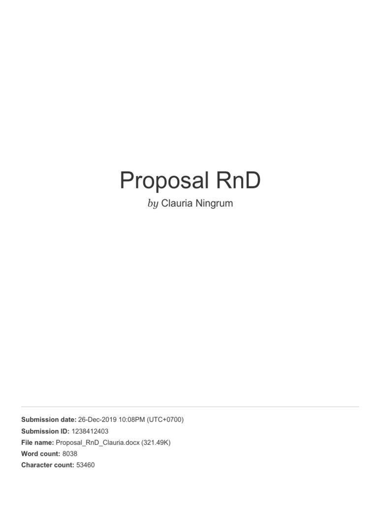 Proposal RND | PDF | Universities And Colleges | Higher Education