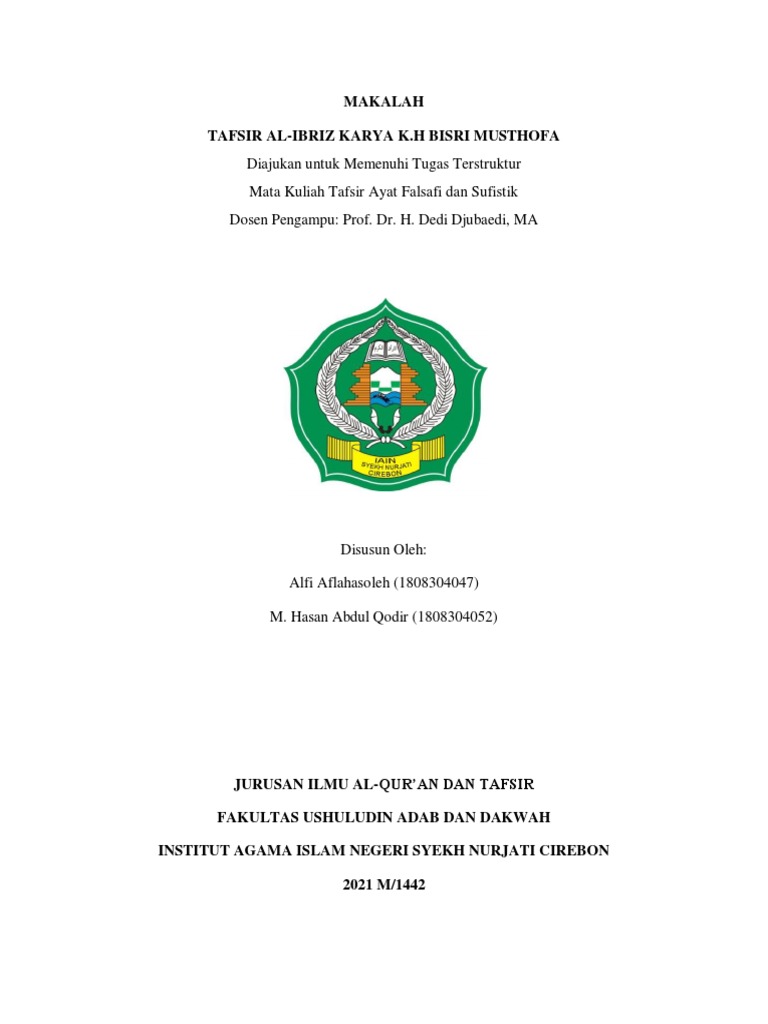 Makalah Tafsir Ayat Falsafi Kelompok 12 | PDF | Filsafat | Agama ... Makalah Tafsir Ayat Falsafi Kelompok 12 | PDF | Filsafat | Agama ...