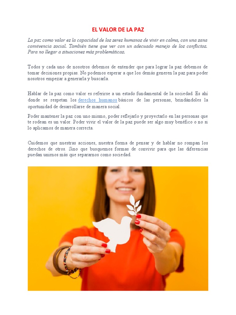 El Valor de La Paz | PDF