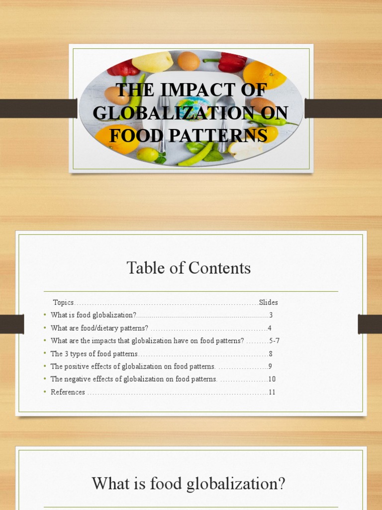 The Impact of Globalization On Food Patterns | PDF