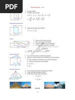 Formule (Za 8.razred) - Prizme, Piramide, Valjak, Stožac | PDF