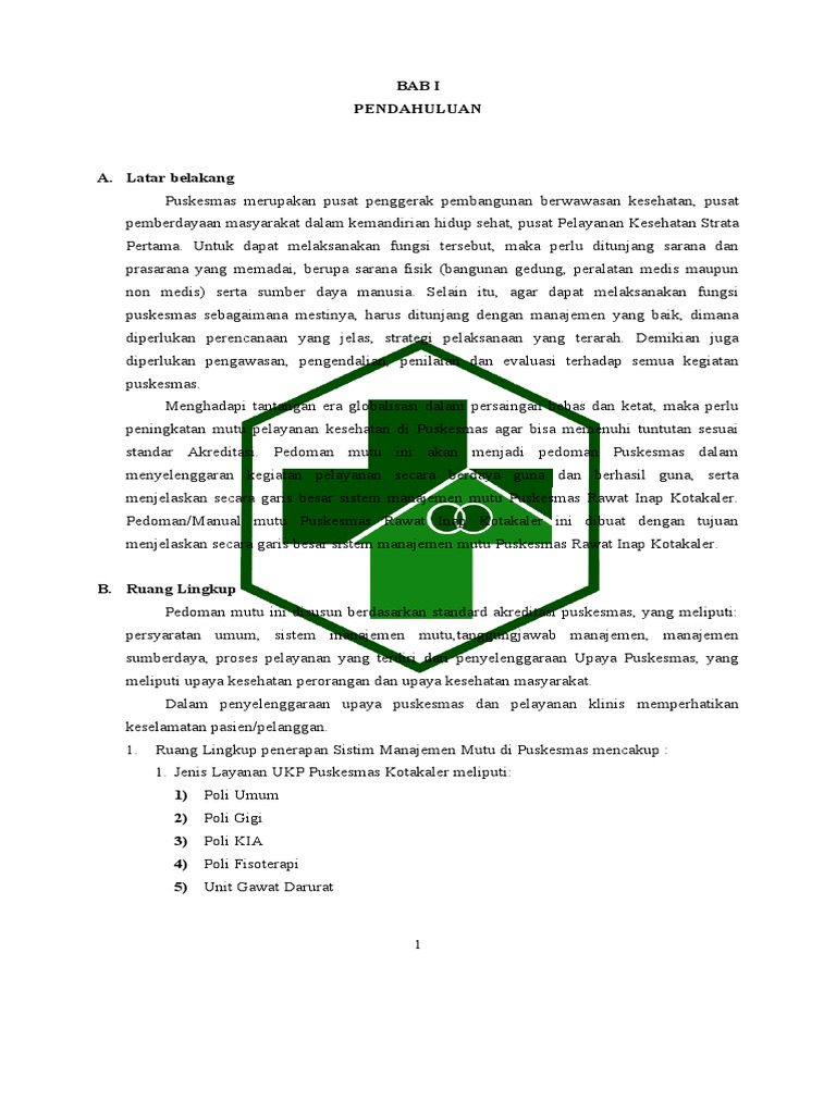Pedoman Manual Mutu | PDF