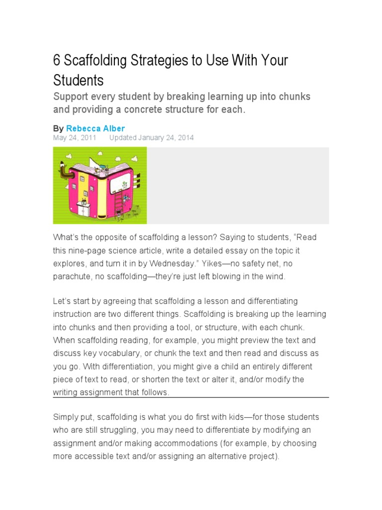 6 Scaffolding Strategies To Use With Your Students | PDF | Vocabulary ...