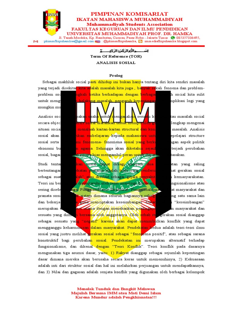 Analisis Sosial untuk Mahasiswa IMM | PDF
