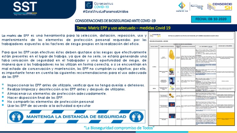 08 Charla Matriz Epp y Uso Adecuado de Epp | PDF